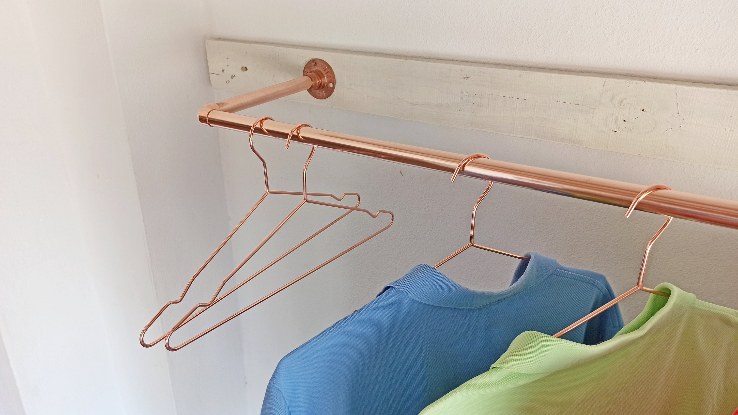 Copper Wardrobe Closet, Copper Clothes Rack, Industrial Pipe Closet ...