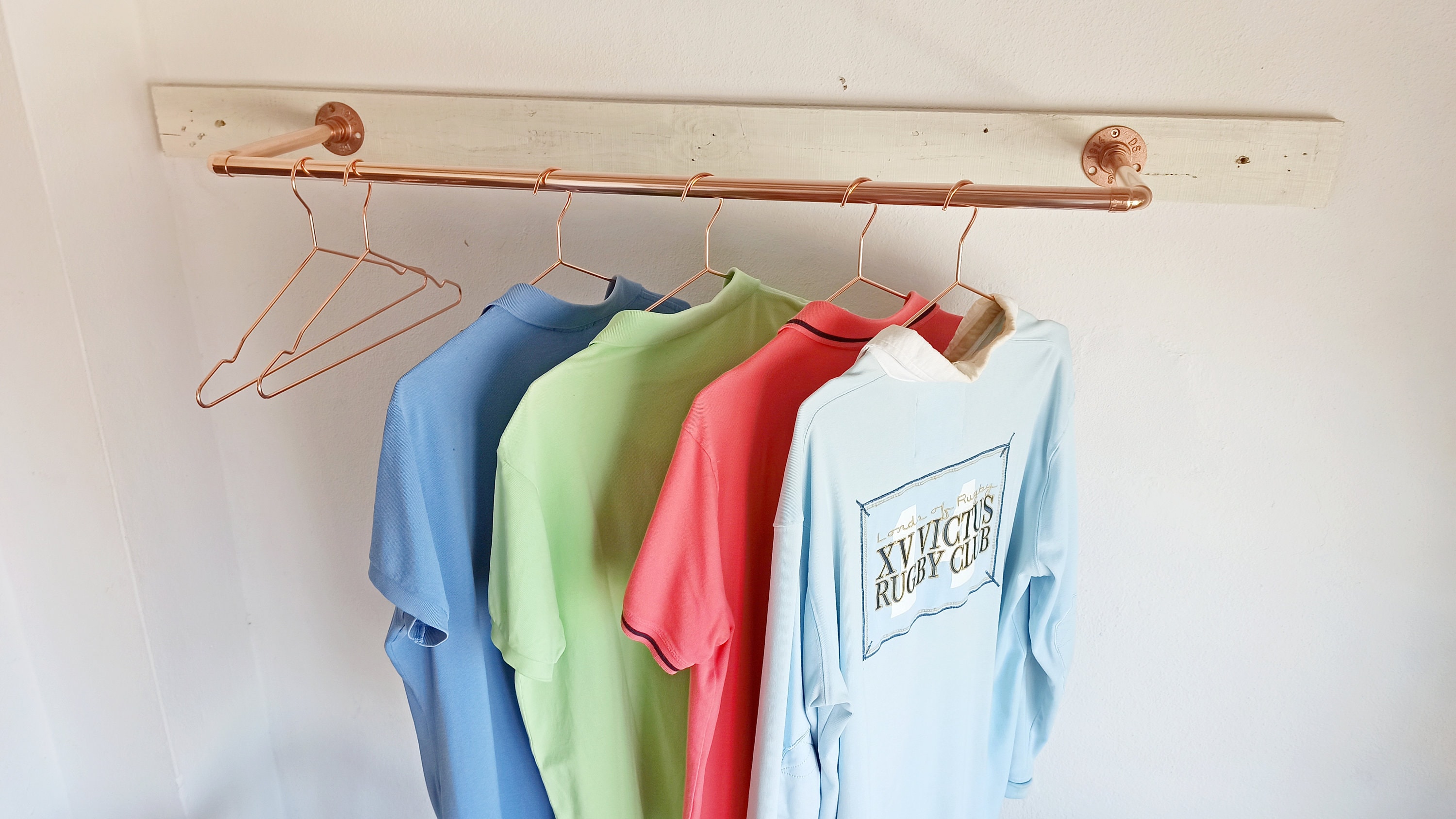 Copper Wardrobe Closet, Copper Clothes Rack, Industrial Pipe Closet ...