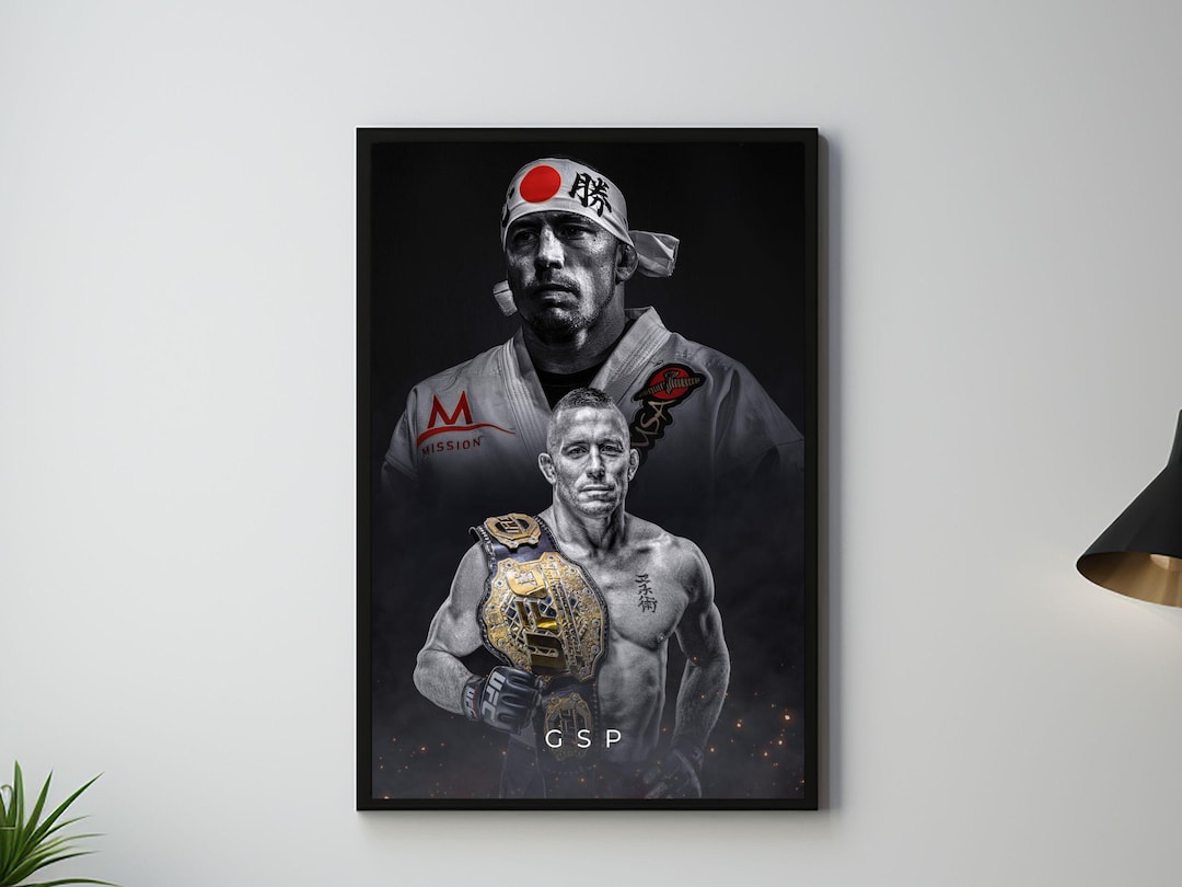 Georges St Pierre Poster, GSP, UFC Poster, Fighter Poster, Workout ...