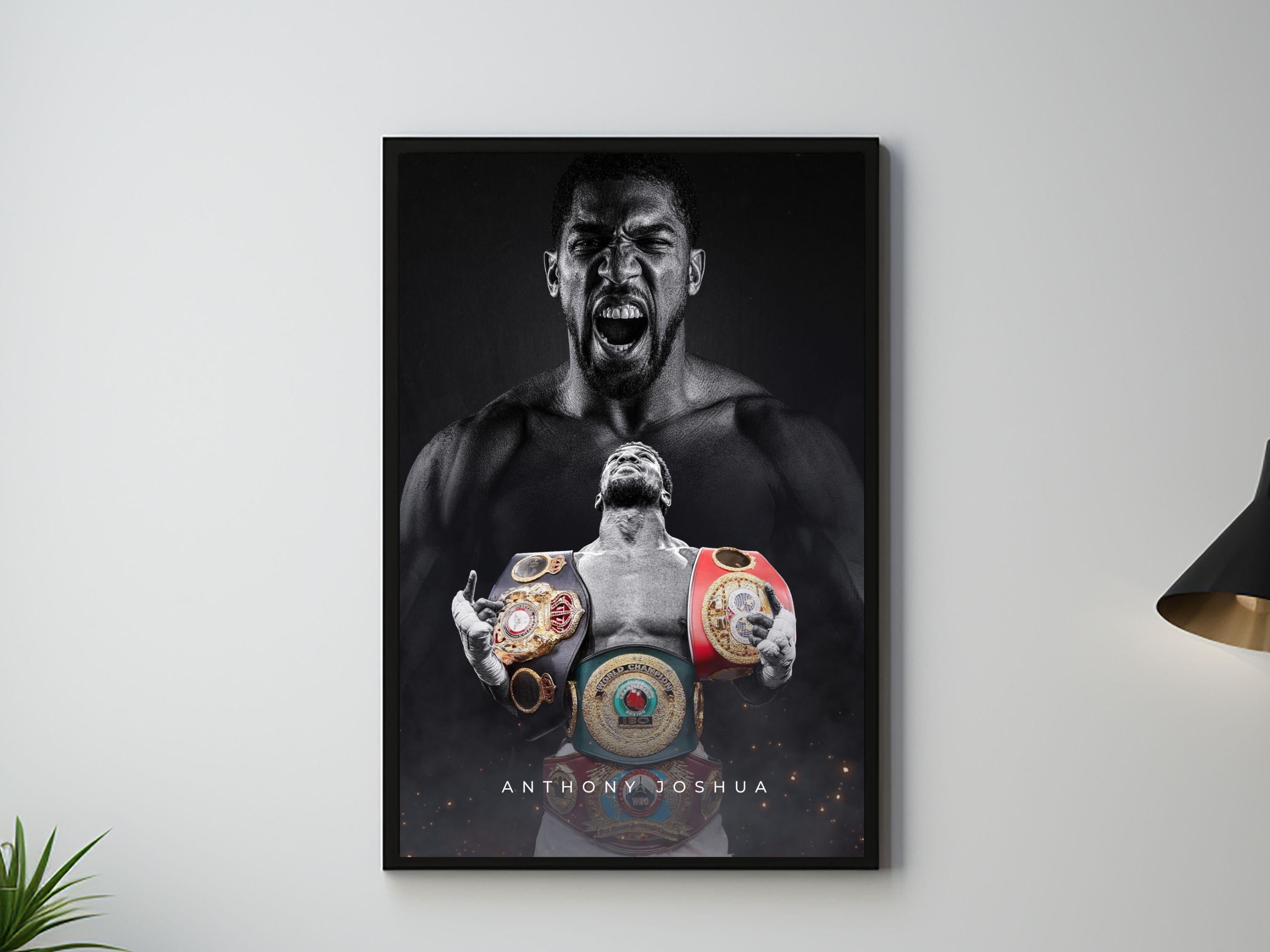 Anthony Joshua Poster, Boxing Poster, Fighter Wall Print, Workout ...