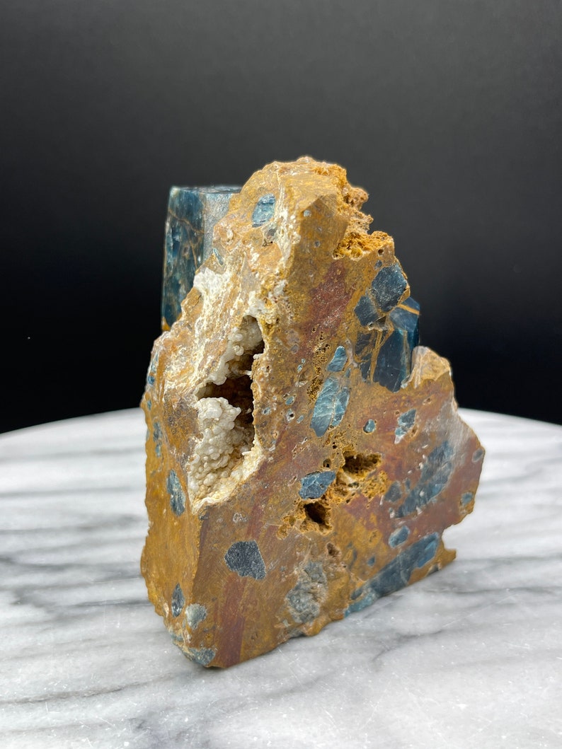 Gemmy Deep Blue Apatite in Matrix - Brazil - American Seller - Fast ...