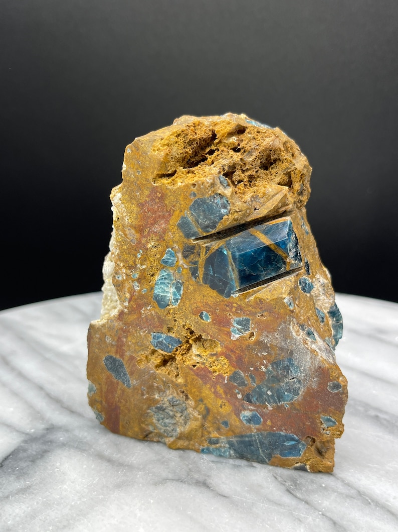 Gemmy Deep Blue Apatite in Matrix - Brazil - American Seller - Fast ...