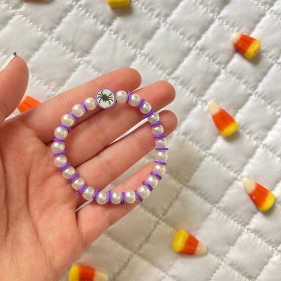 Preppy Halloween Spider Bracelet - Etsy
