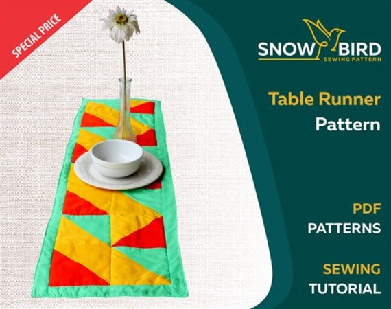 Table Runner PDF Sewing Patterns / Digital PDF Sewing Patterns - Etsy