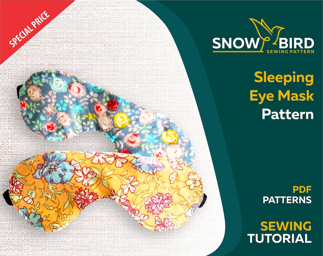 The Ultimate Sleep Mask Sewing Pattern and Tutorial/ Sleeping Mask PDF ...