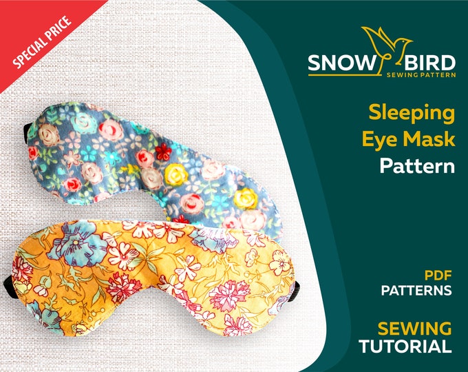 Oversized Sleep Mask Sewing Pattern, Pdf Pattern, Diy, Instant Download ...
