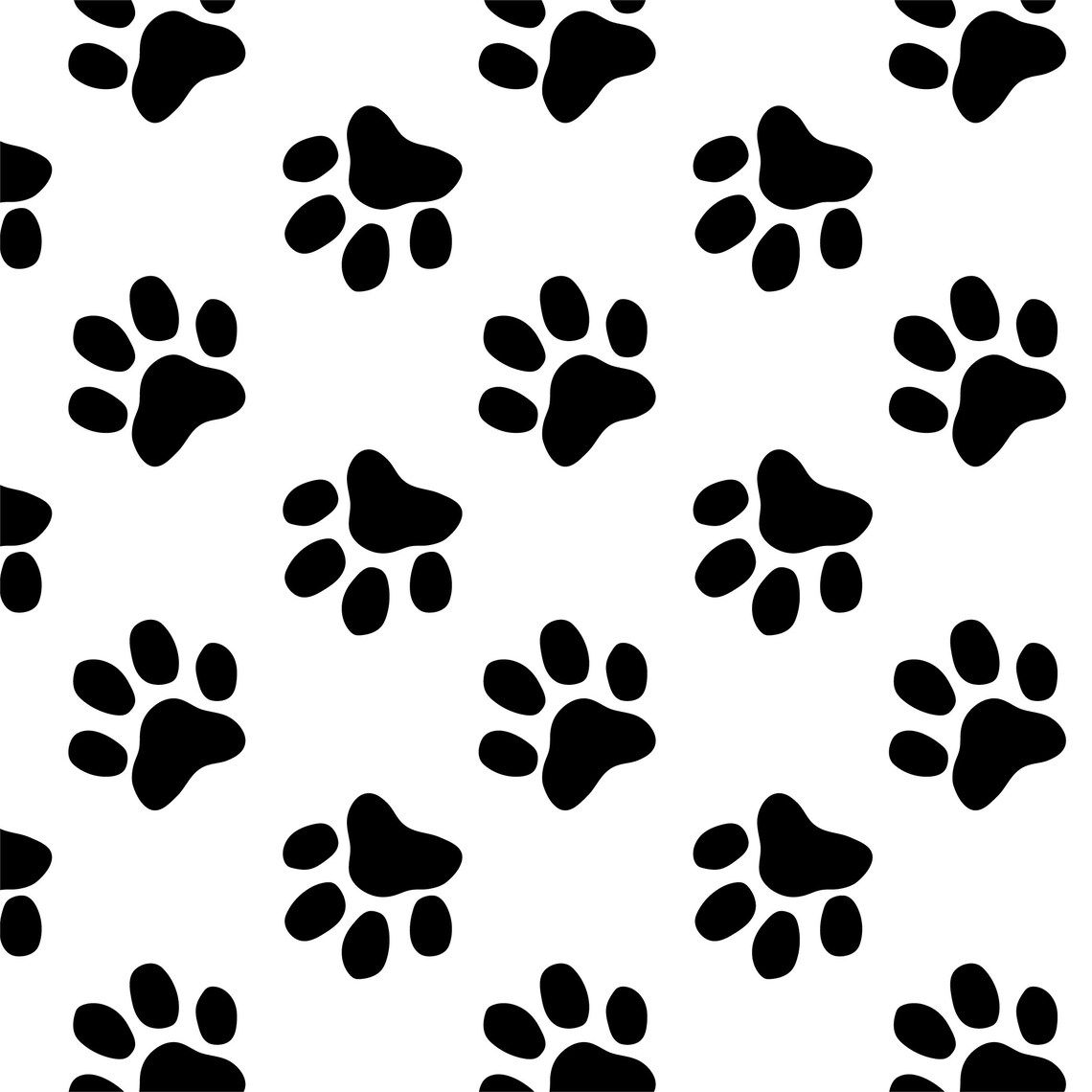Set of 4 Seamless Paw Print Patterns- Ai, Jpeg, Png, Eps, Svg for Treat ...