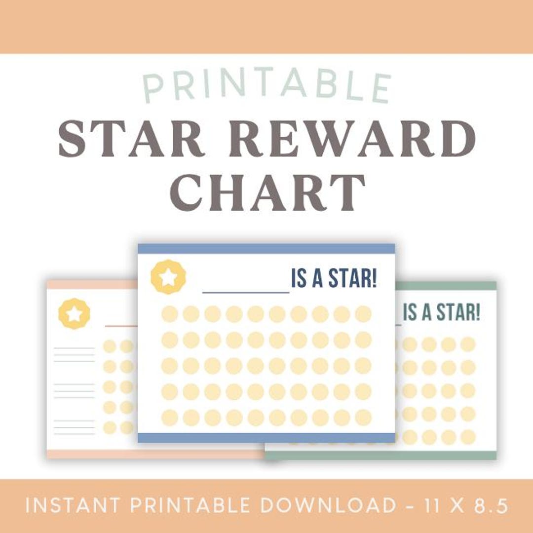 Star Reward Chart - Printable Kids & Toddler Behavior Reward ...