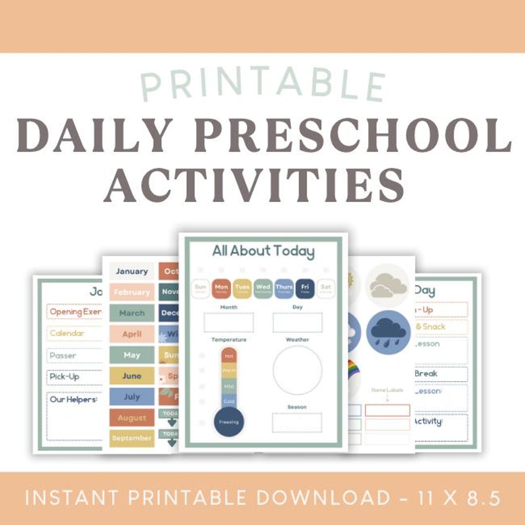 Daily Preschool Activities Morning Circle Time Board, Calendar, Weather ...