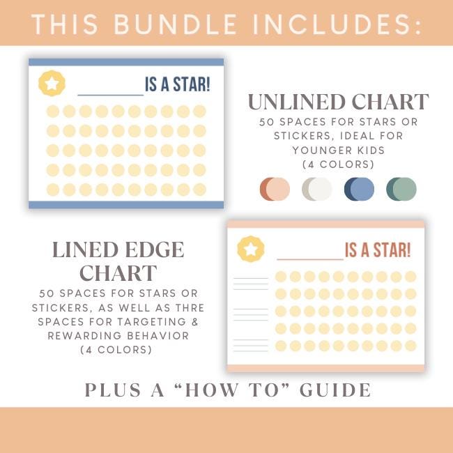 Star Reward Chart - Printable Kids & Toddler Behavior Reward ...