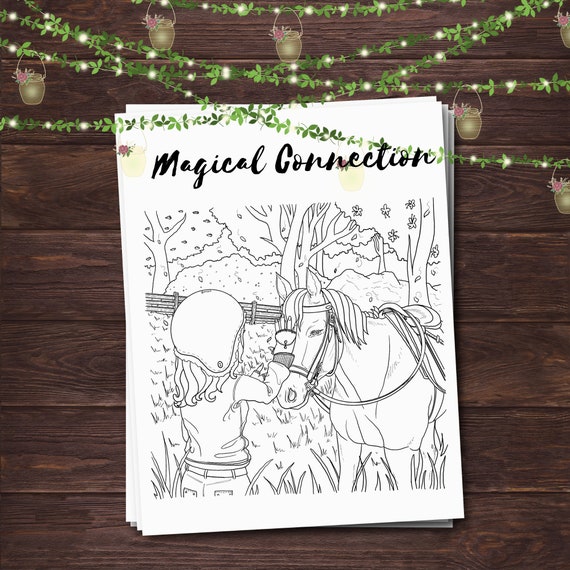 Magical Connection Coloring Page for Adults and Children | Etsy