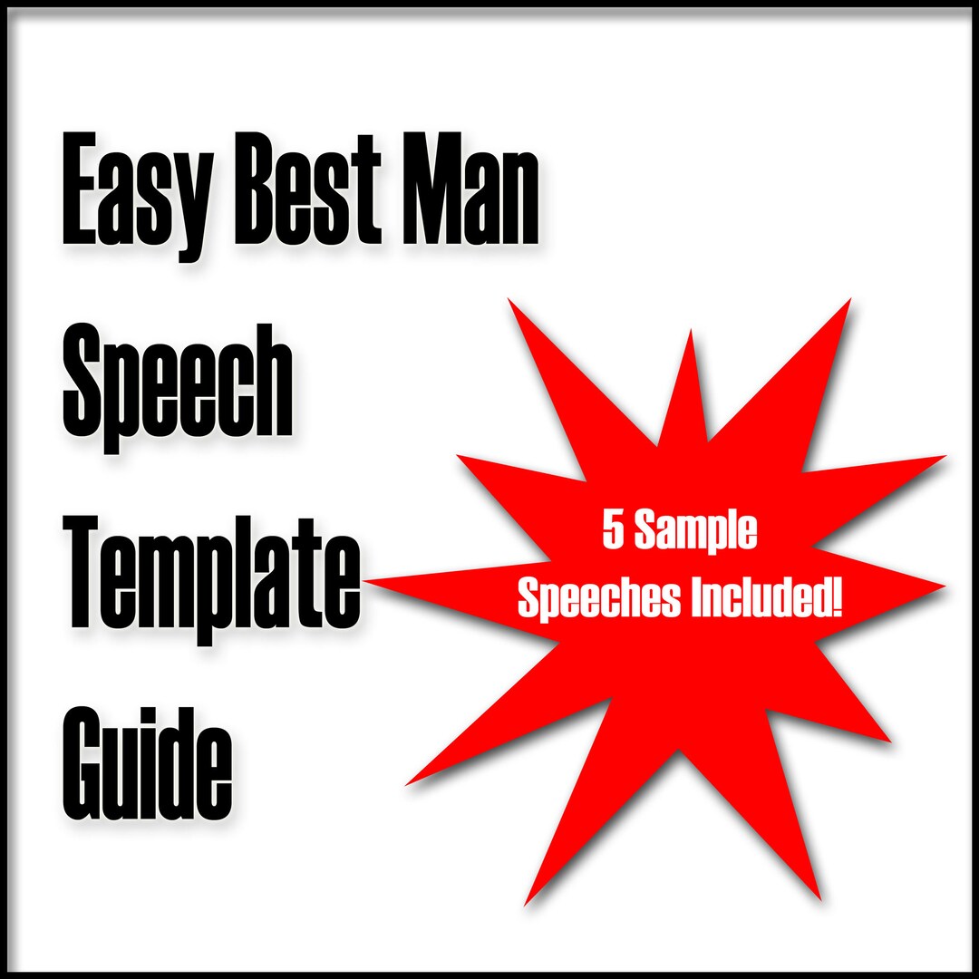 Easy Best Man Speech Template Guide Sample Speech's and Tips - Etsy