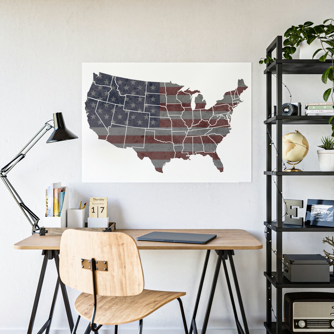 United States Map Large Map USA Map Print United States Home Decor USA ...
