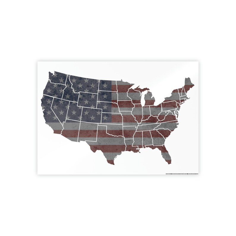 United States Map Large Map USA Map Print United States Home Decor USA ...