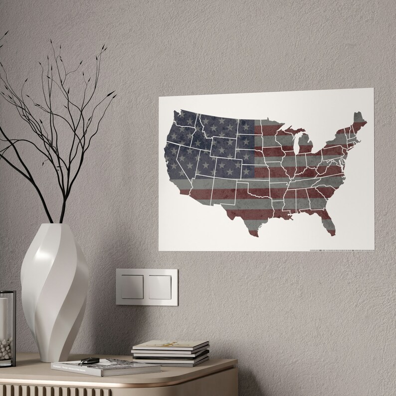 United States Map Large Map USA Map Print United States Home Decor USA ...