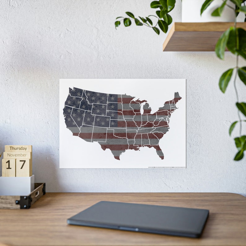 United States Map Large Map USA Map Print United States Home Decor USA ...