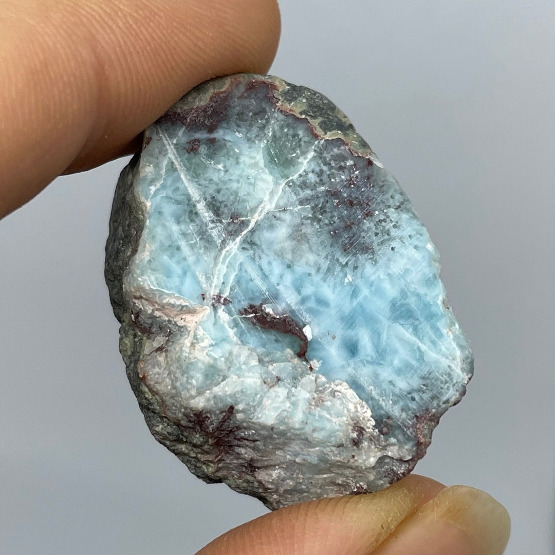 Larimar Semi Polished Specimen Larimar Slab Free Form Rare Blue ...