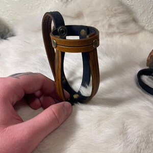 Leather Potion Bottle Holder / Glass Flask / Leather Bottle Strap ...