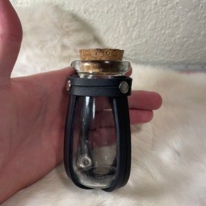 Leather Potion Bottle Holder / Glass Flask / Leather Bottle Strap ...