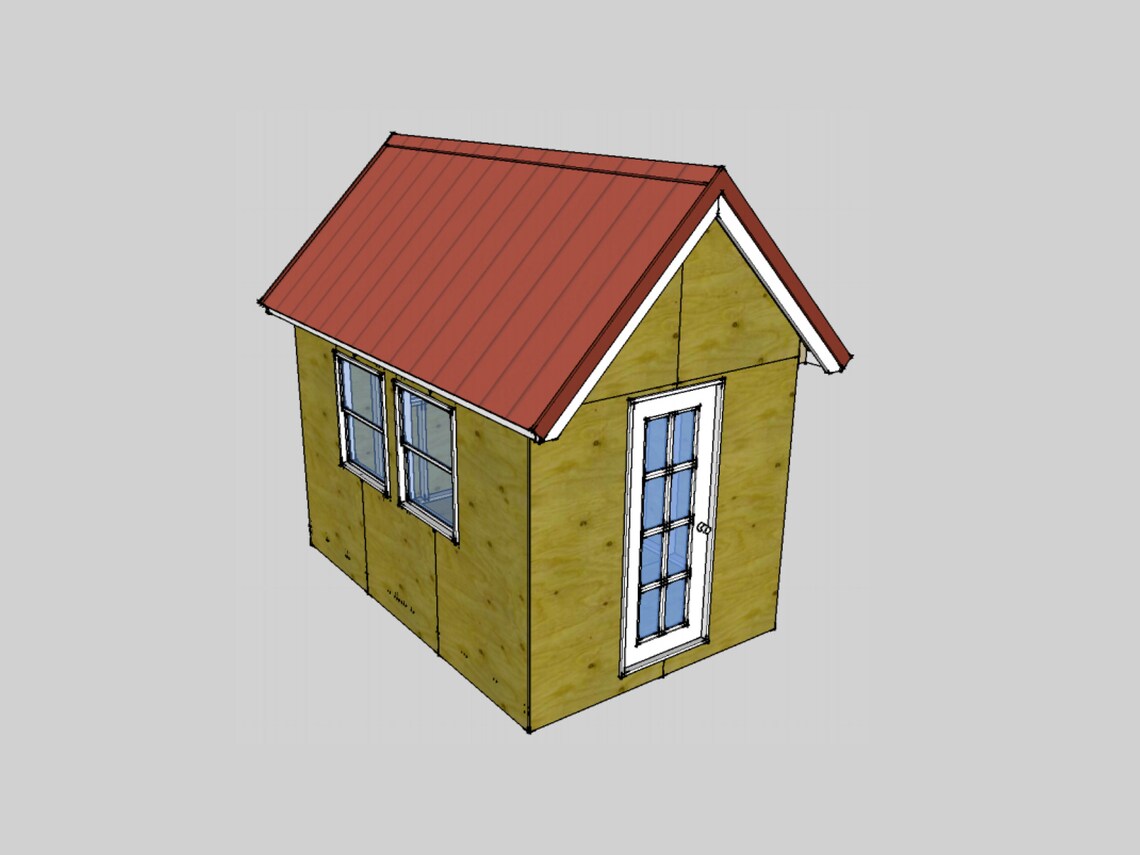 8x12 Storage Shed Woodwork DIY Plans and Instructions PDF - Etsy