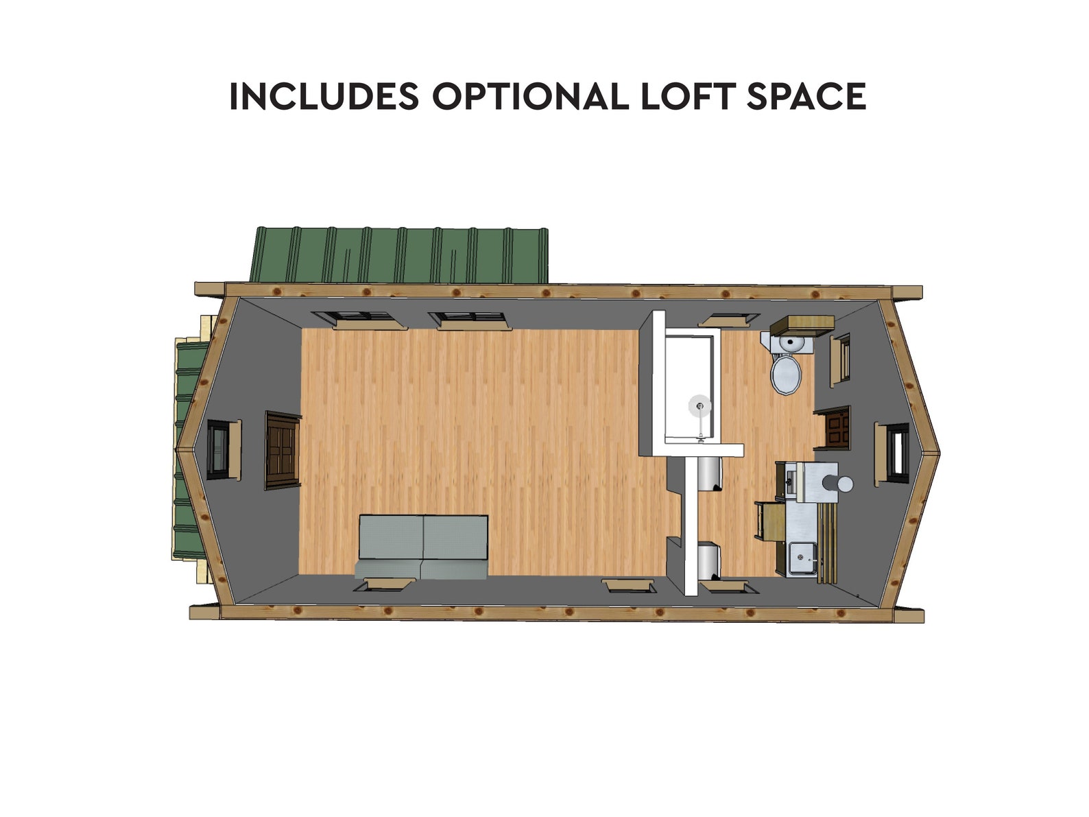 12'x24' Tiny Budget Cabin W/ Loft DIY Build Plans | 288SF - Etsy