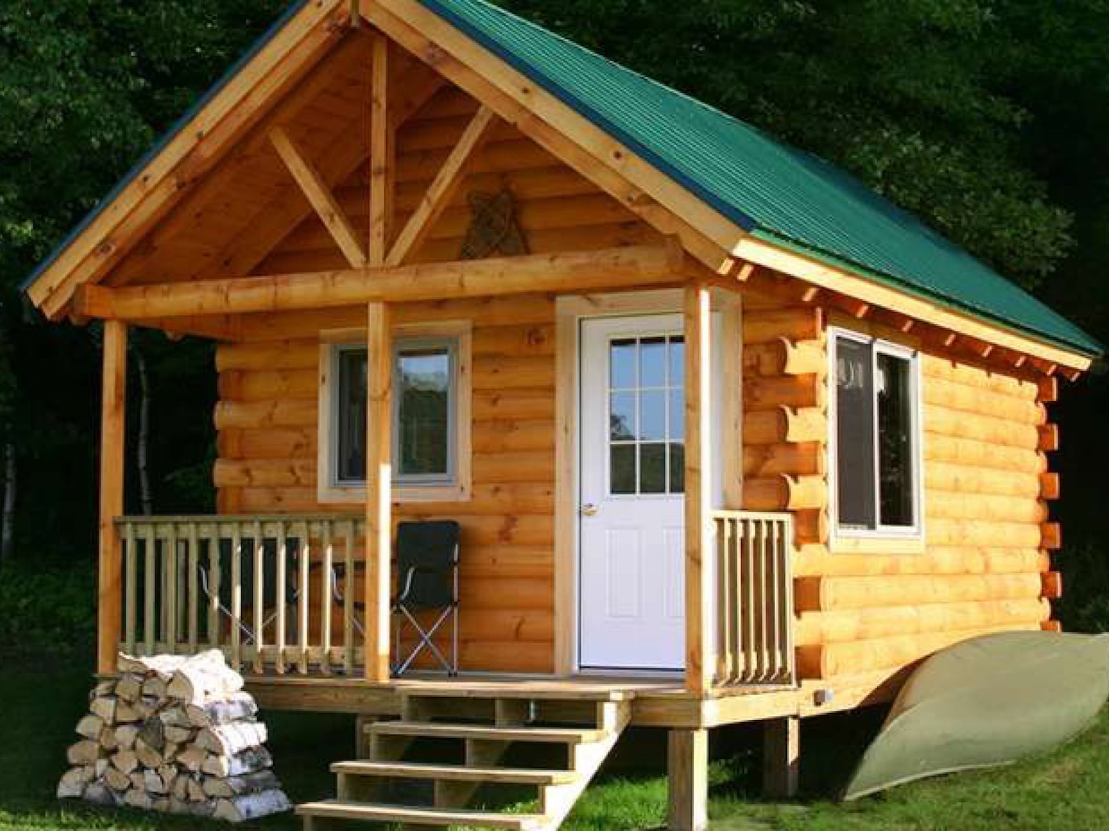 16' X 24' Tiny Cabin DIY Plans | 385SF Log Cabin Architectural ...