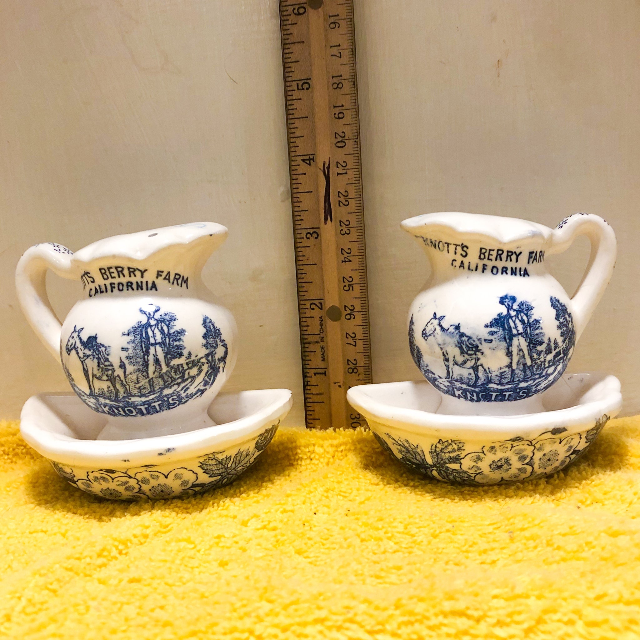 Knott's Berry Farm Souvenir With Blue on White - Miniature Pitcher ...