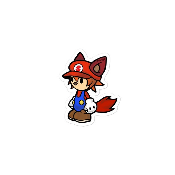 Paper Spunky Sticker Super Mario Inspired Parody Cartoon | Etsy