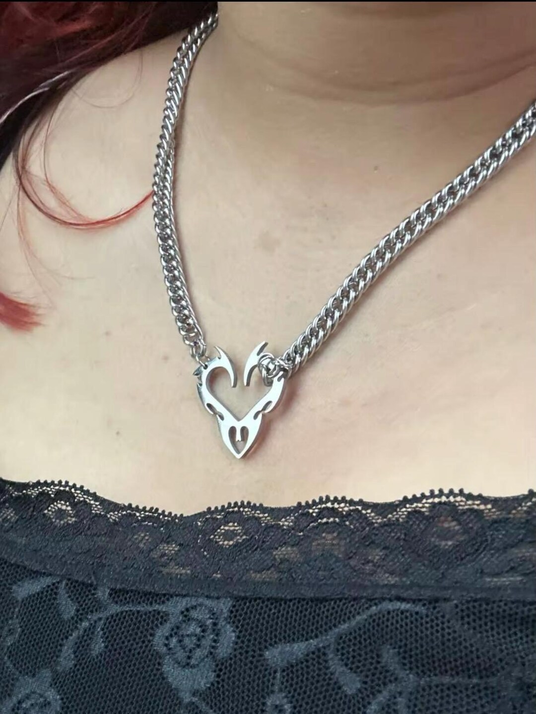 Barbed Wire Necklace Chain Barbed Wire Snake Chain Necklace Punk, Goth ...