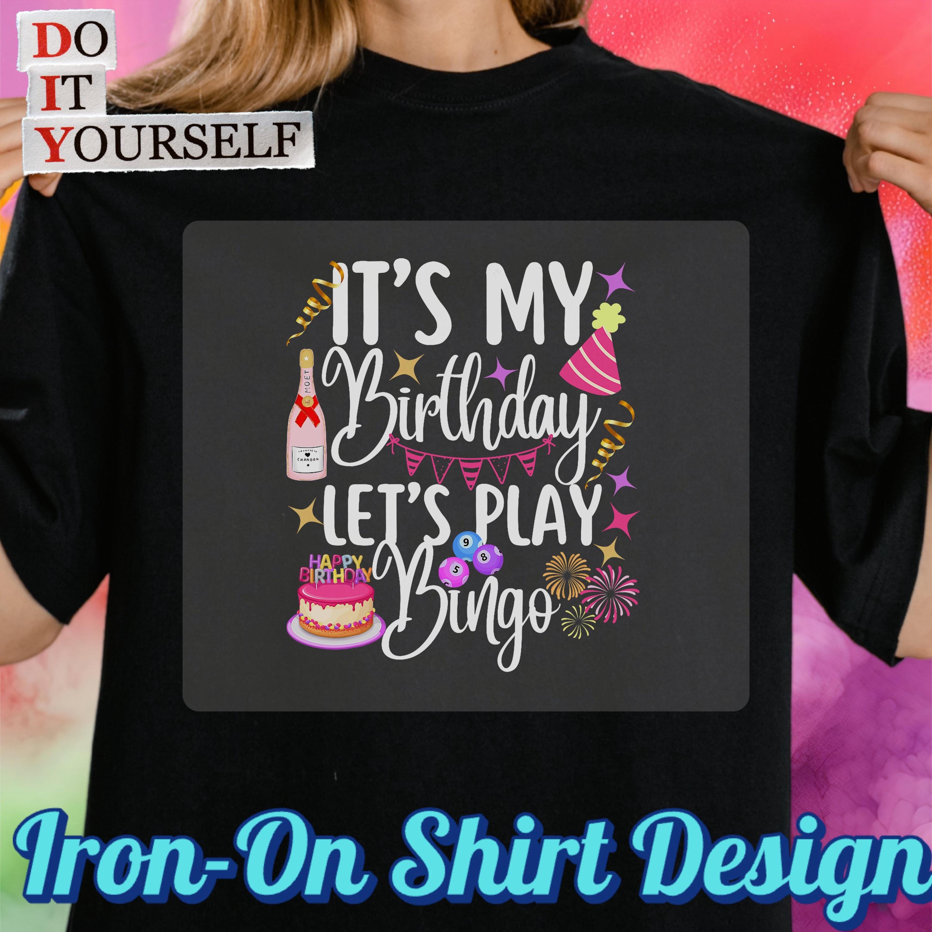 Festive Birthday Bingo DTF Transfer, Celebrate With Colorful Party ...