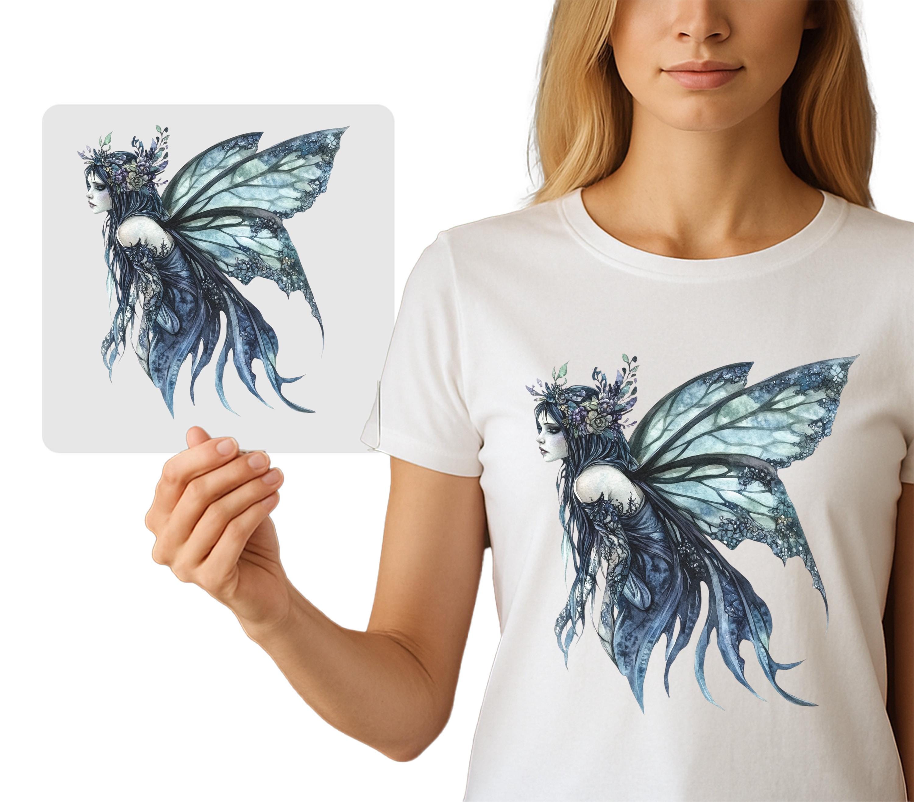 Watercolor Fairy Fantasy DTF Transfer, Ethereal Floral Crown Iron-on ...