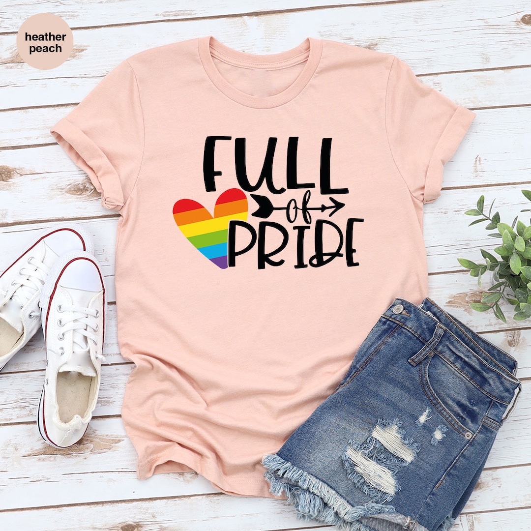 LGBTQ Shirts, Pride T-shirts, LGBTQ Heart Tshirt, Lesbian Gifts Shirt ...