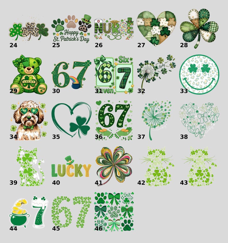 Lucky Crochet Texture St Patrick's Day Iron-on Decal, Green Leprechaun ...