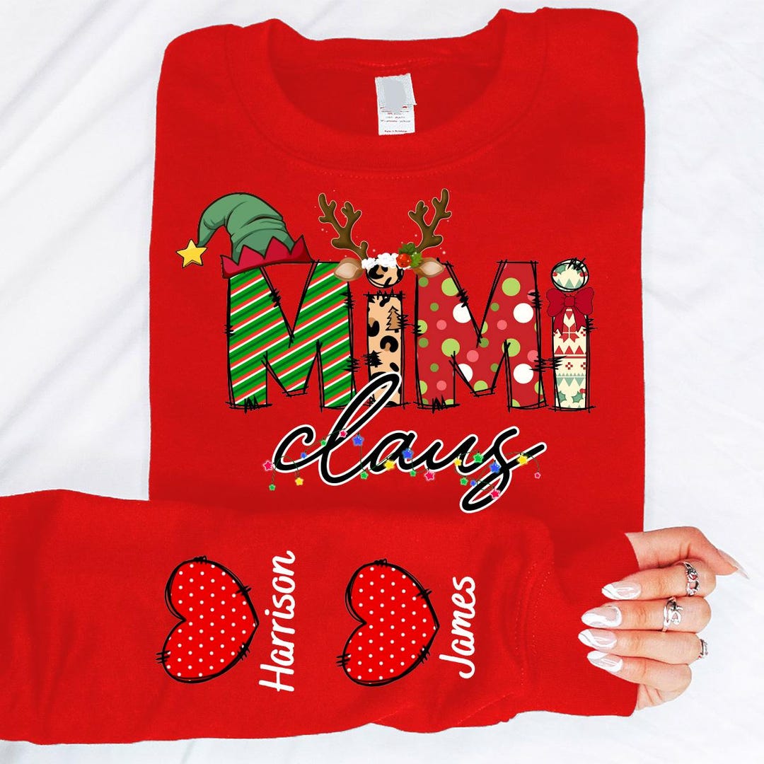 Custom Mimi Claus Sweatshirt and Hoodie, Christmas Mimi Claus ...