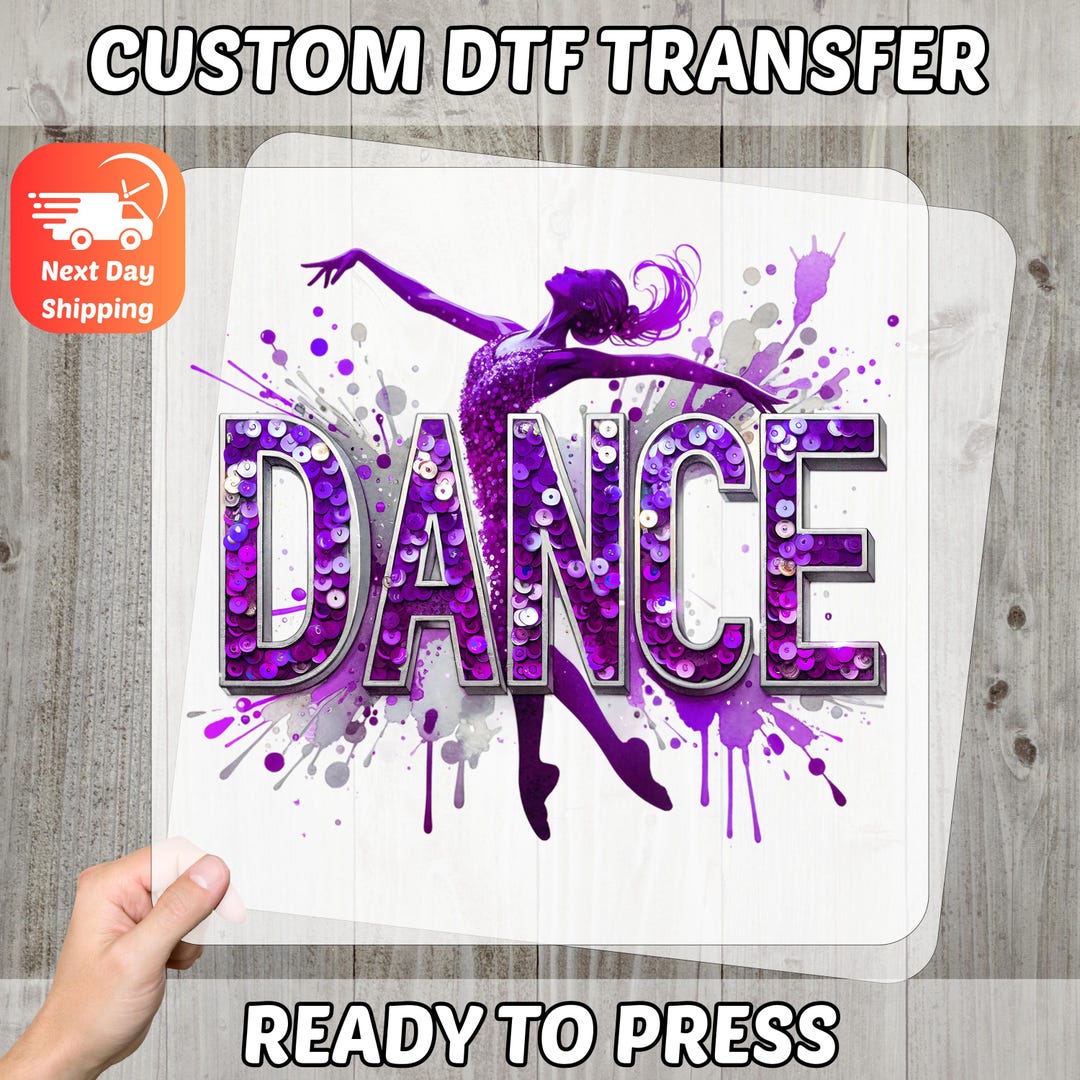 Energetic Dance Celebration DTF Transfer for Dance Team Shirts ...