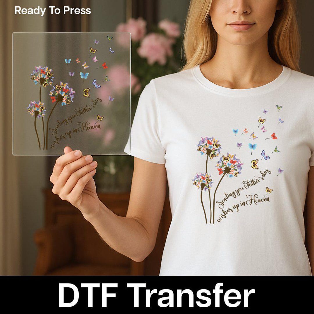 Butterfly Memorial DTF Transfer, Remembrance Design for Sympathy and ...