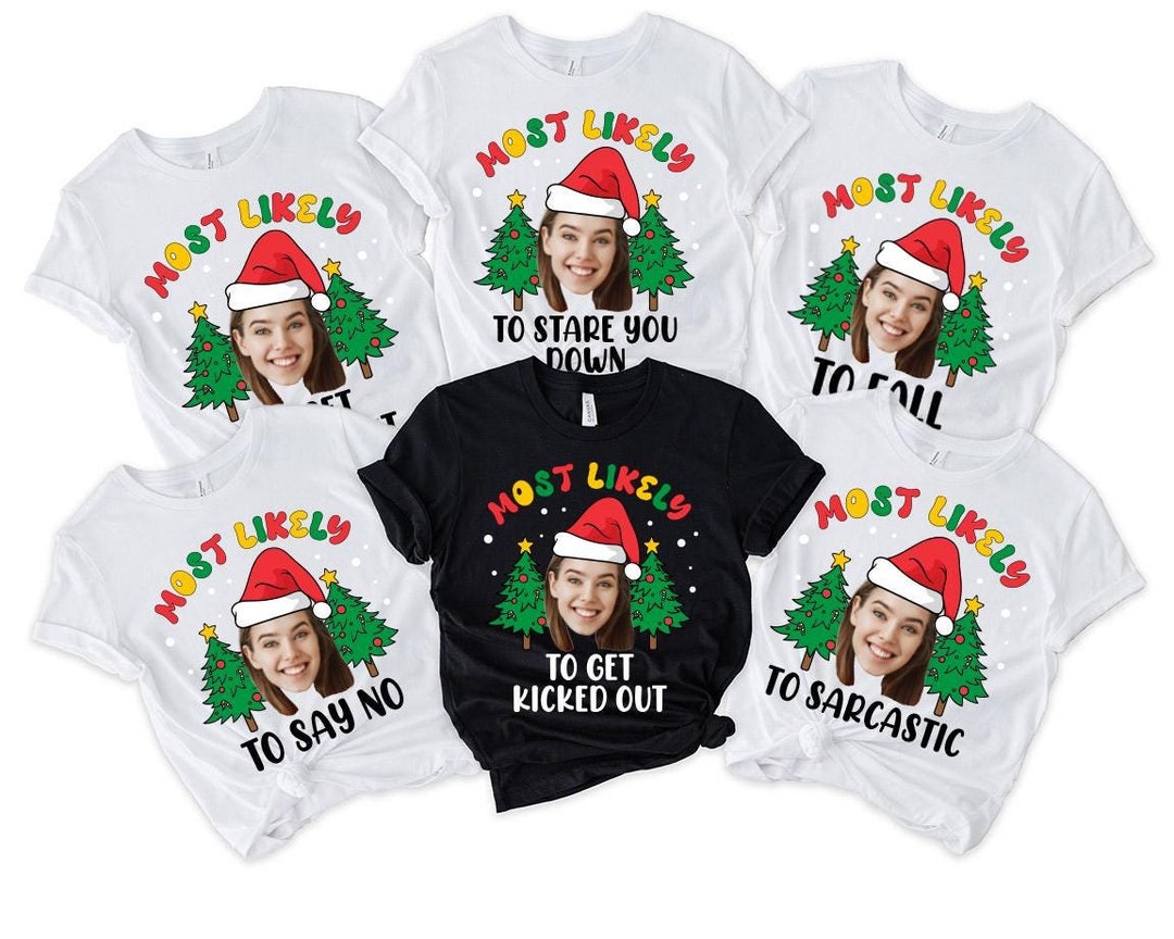 Custom Face Christmas T-shirt, Personalized Funny Holiday Tee, Best ...