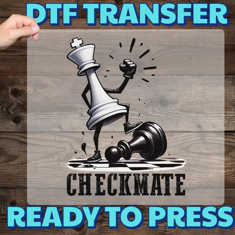Cartoon Chess King Victory Transfer, Strategic Humor Iron-on Decal ...