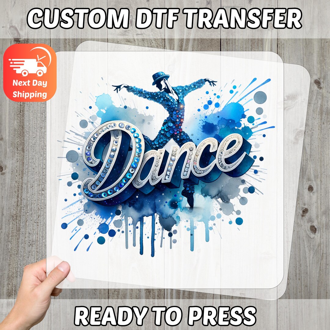 Glam Dance Theme DTF Transfer for Dance Enthusiasts & Events ...