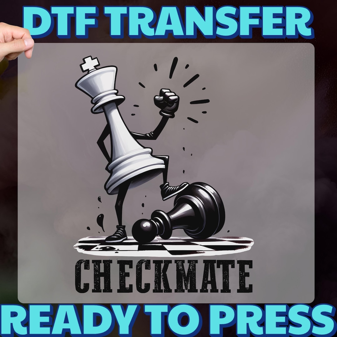 Cartoon Chess King Victory Transfer, Strategic Humor Iron-on Decal ...