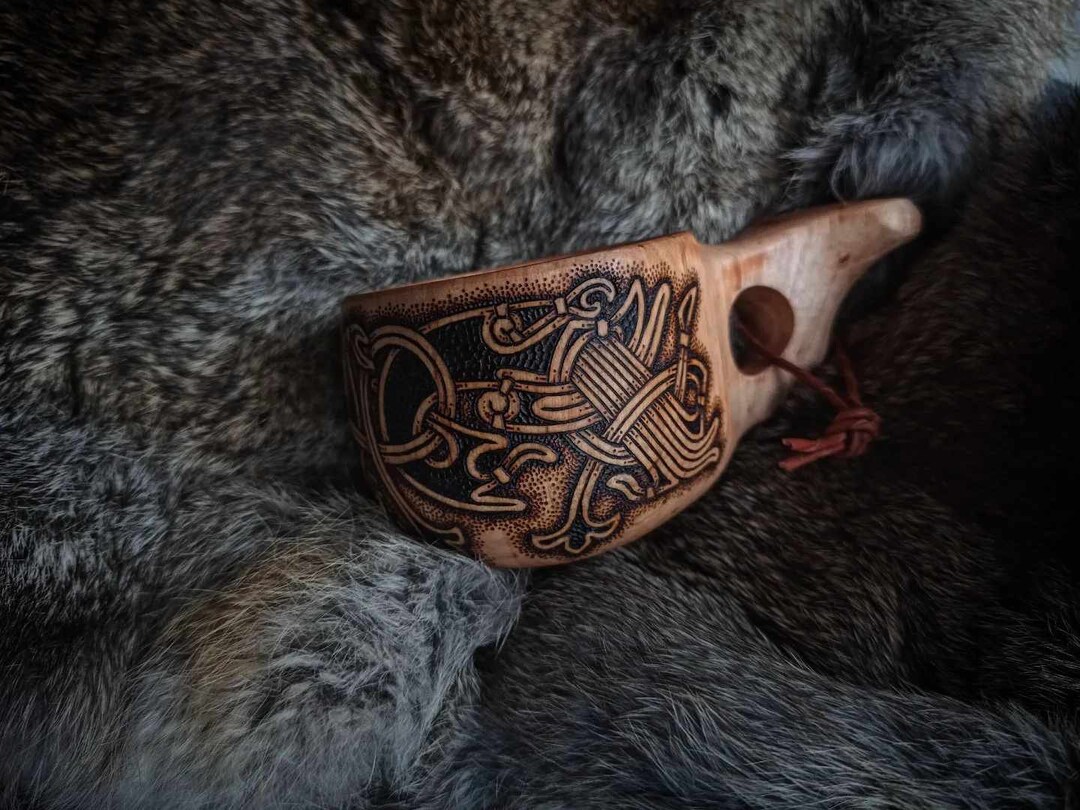 Bamberg Casket Inspired KUKSA, Mammen Style Viking Cup, Travel Mug ...