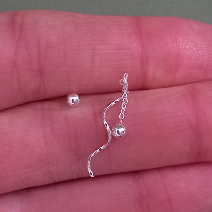 925 Sterling Silver Tiny 2mm Ball Sphere Pull Through Chain - Etsy UK
