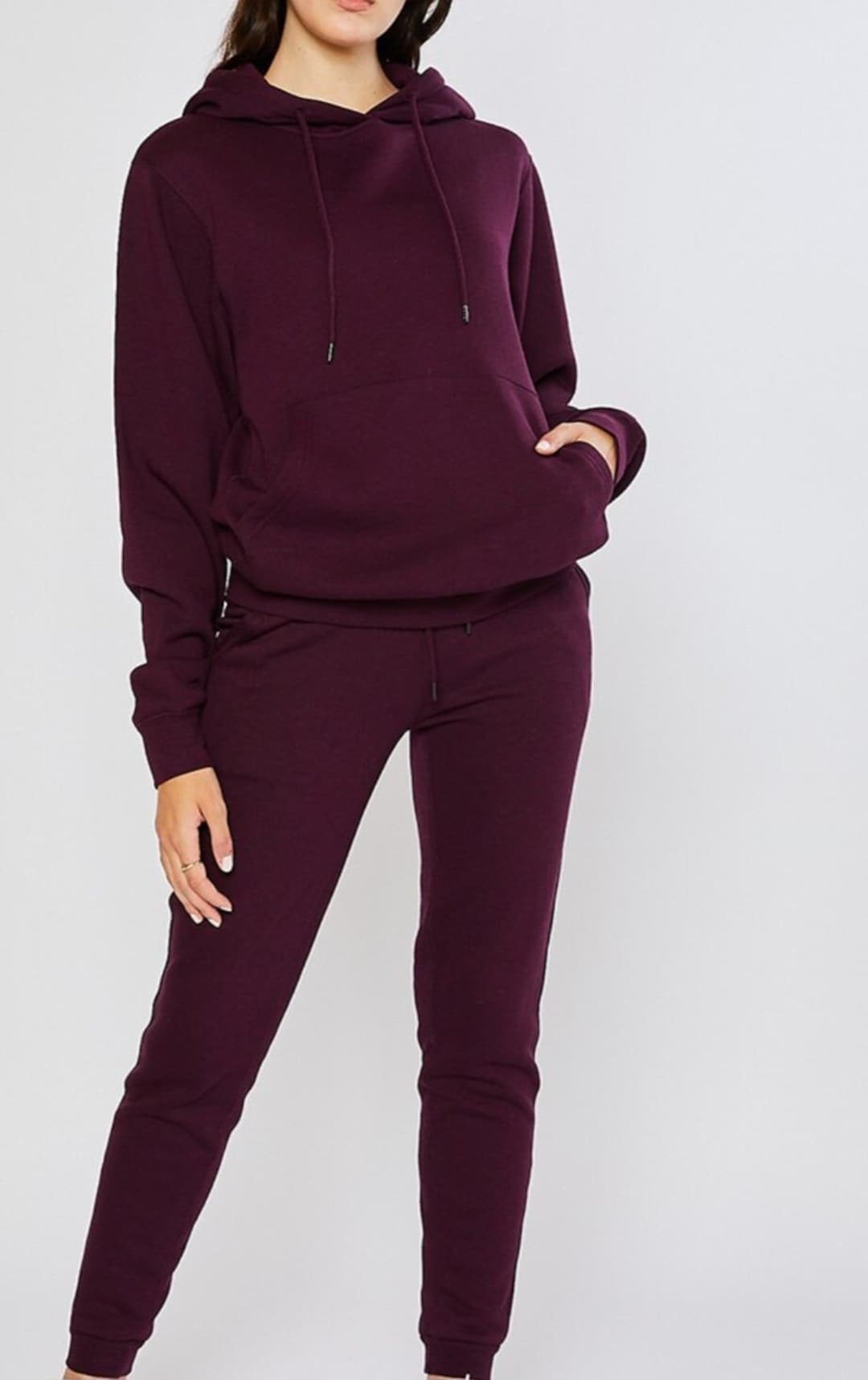 Oversized Matching Jogging Set for Women, Pullover Hoodie and Jogger ...