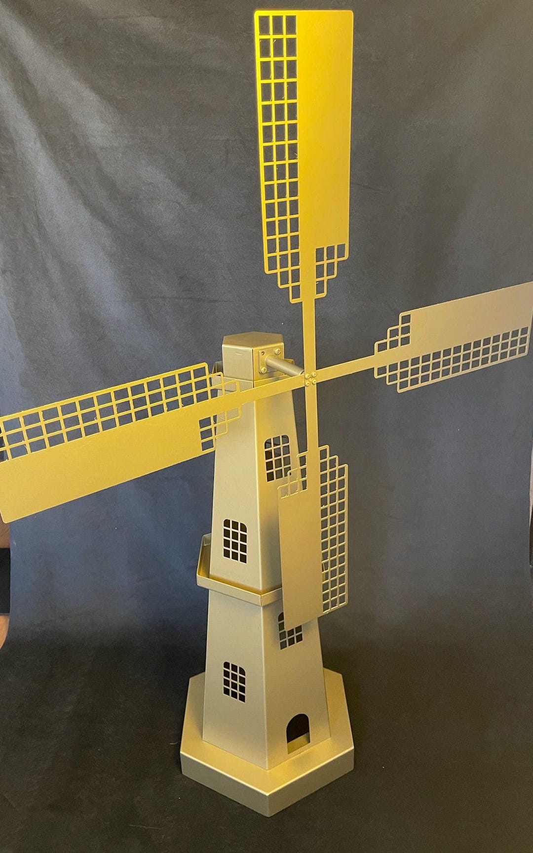 Metal Windmill Model, Decorative Metal Sculpture, Modern Home Decor ...