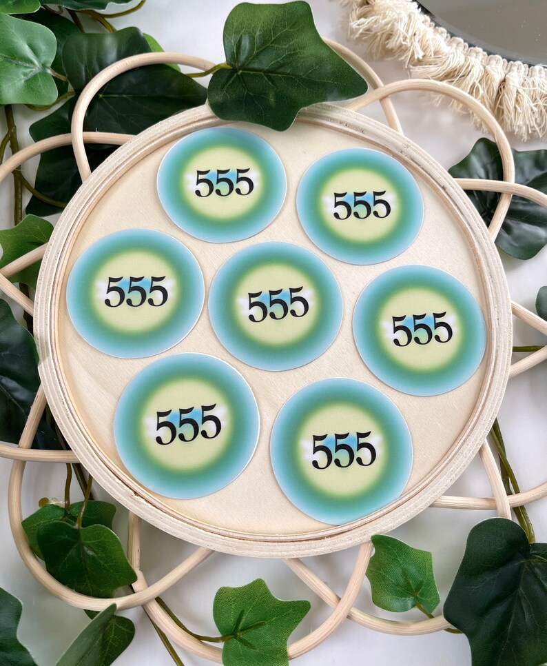 Angel Number Stickers Aura Numerology Stickers Synchronicity - Etsy