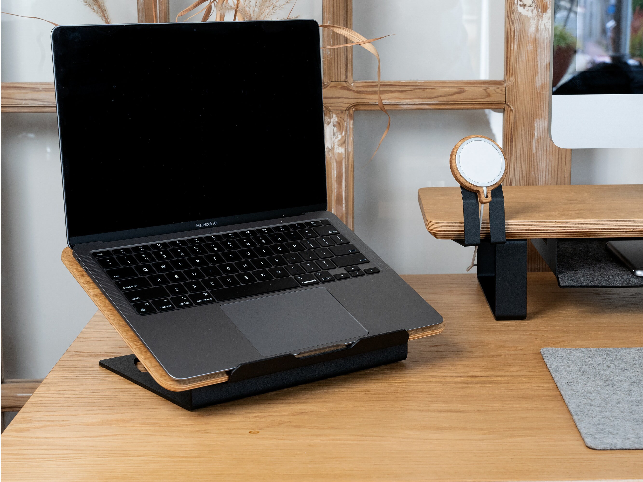 Holz Laptop Riser MacBook Pro Stand Laptop Stander Schreibtisch Regal fur MacBook Air Chromebook Stander Geschenk fur Freund Vater Sohn Ehemann Etsy