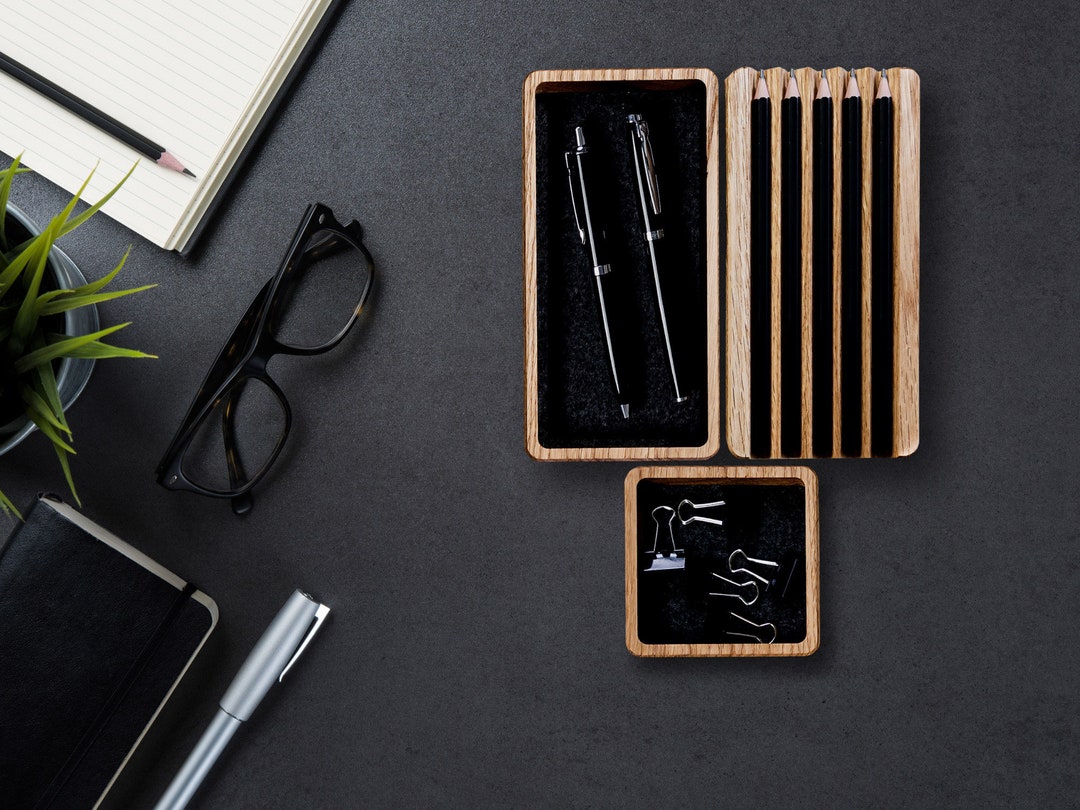 Desk Organizer Set of 3 Trays, Catch All Tray - Desk Accessories ...