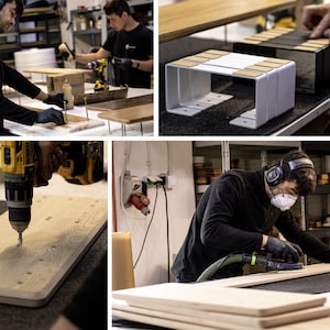 Monitor Stand for Desk Wooden Monitor Riser Walnut Oak Desk Shelf Wood ...