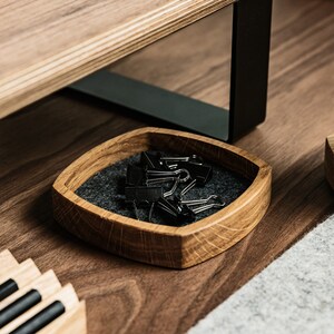 Catch All Wooden Tray / Office Desk Accessories for Women and Men ...
