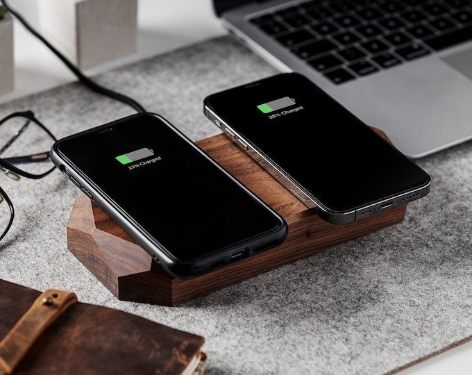 Dual iPhone Magsafe Charger - Dual Docking Station - iPhone 12 -15, XR ...